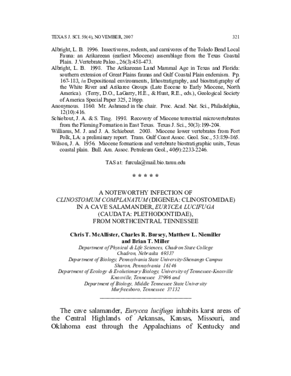 (PDF) A noteworthy infection of Clinostomum complanatum (Digenea ...
