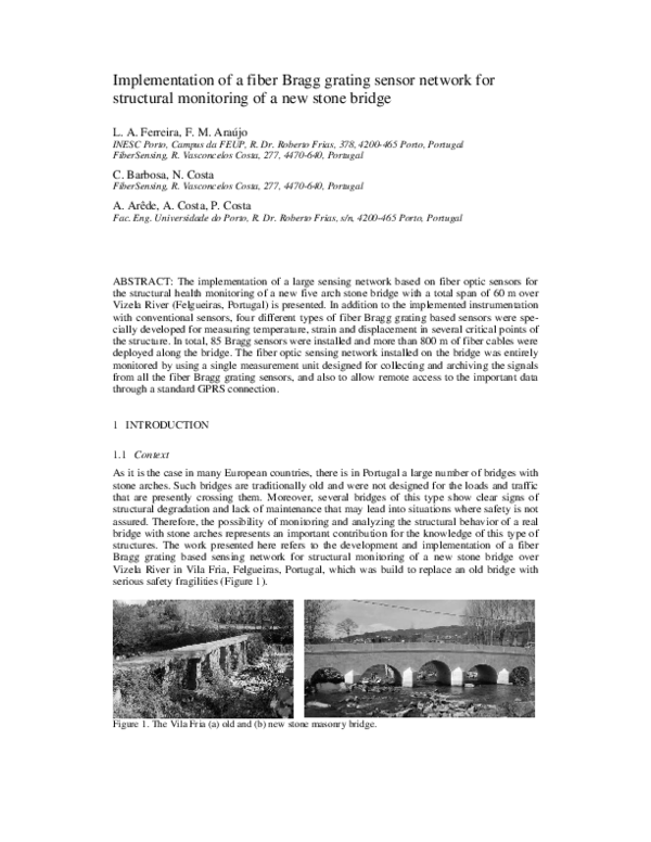 (PDF) Implementation of a fiber Bragg grating sensor network for ...