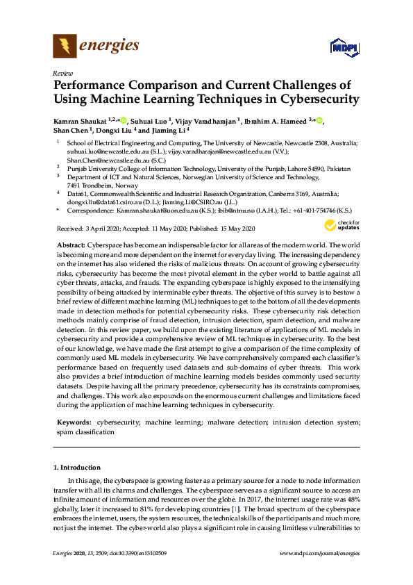 (PDF) Performance Comparison and Current Challenges of Using Machine ...