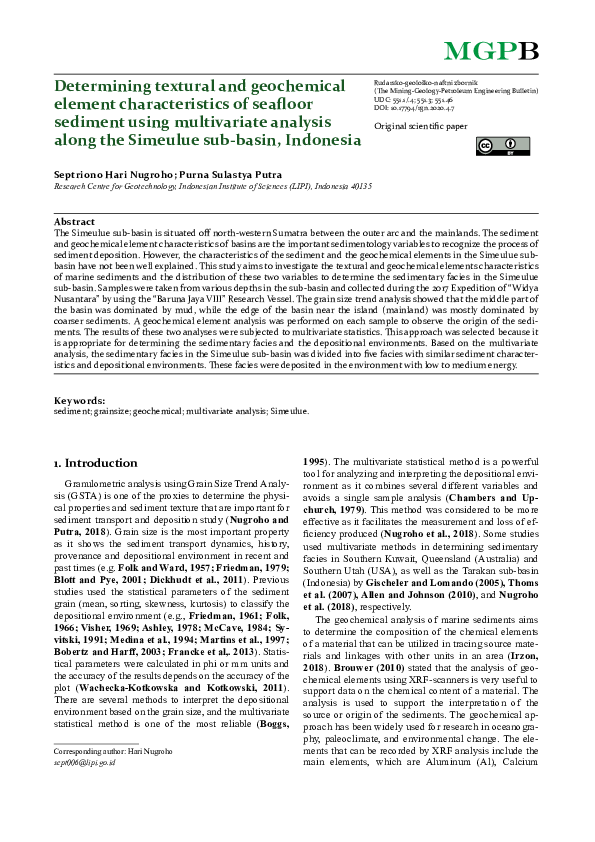 (PDF) Determining Textural and Geochemical Element Characteristics of ...