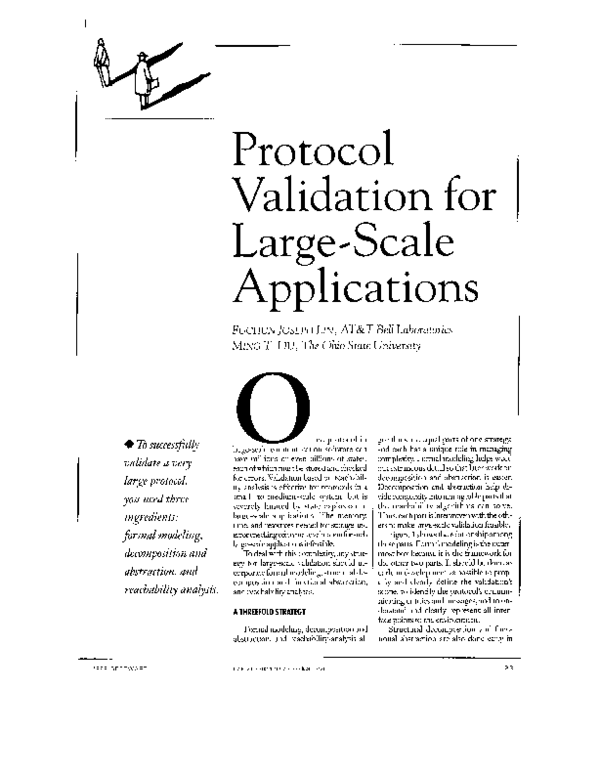 Pdf Protocol Validation For Large Scale Applications