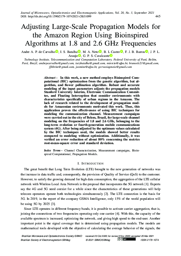 (PDF) Adjusting Large-Scale Propagation Models for the Amazon Region Using Bioinspired ...