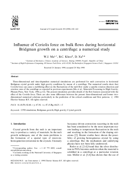 (PDF) Influence of Coriolis force on bulk flows during horizontal ...