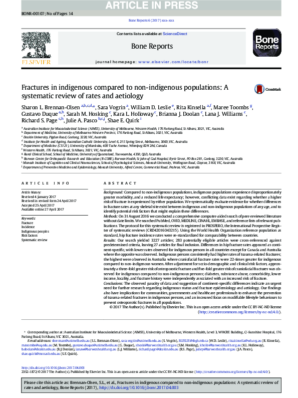 (PDF) Fractures in indigenous compared to non-indigenous populations: A ...
