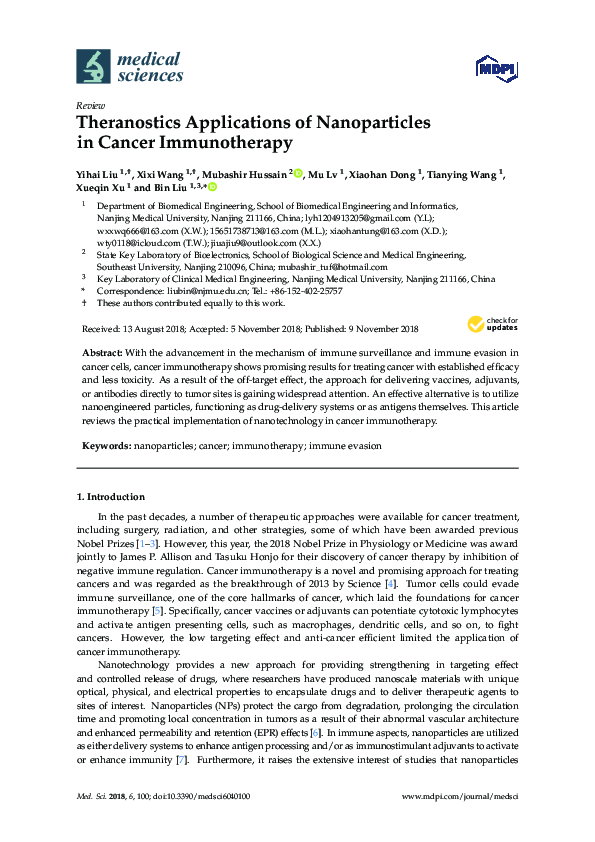(PDF) Theranostics Applications of Nanoparticles in Cancer ...