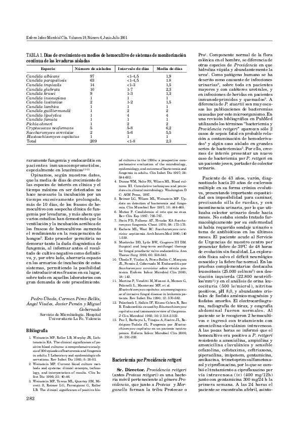 (PDF) Bacteriemia por Providencia rettgeri