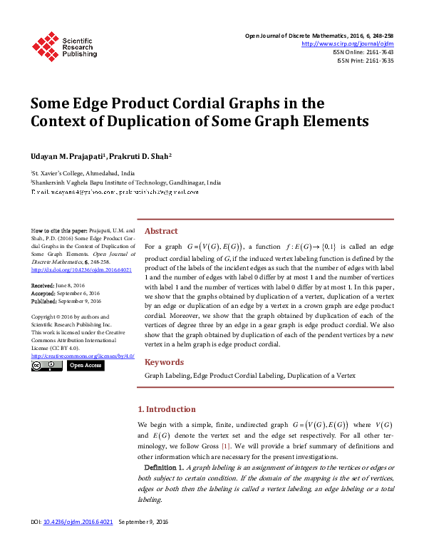 Pdf Some Edge Product Cordial Graphs In The Context Of Duplication Of