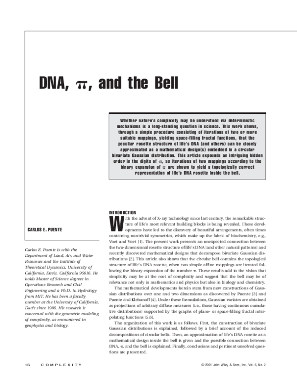 (PDF) DNA, ?, and the bell