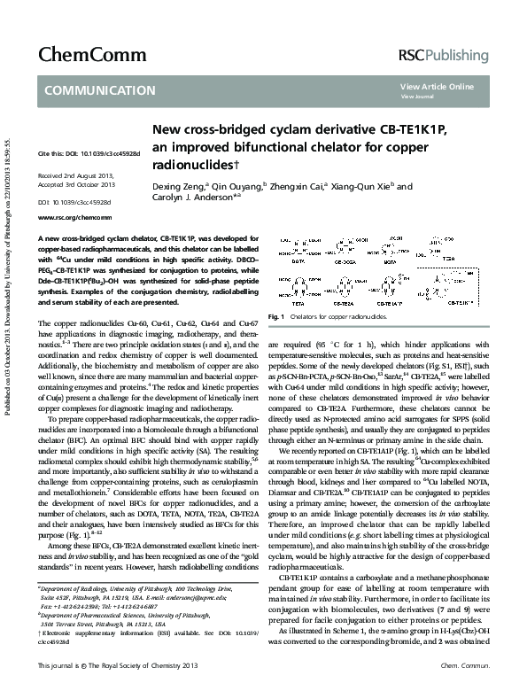 (PDF) New cross-bridged cyclam derivative CB-TE1K1P, an improved ...