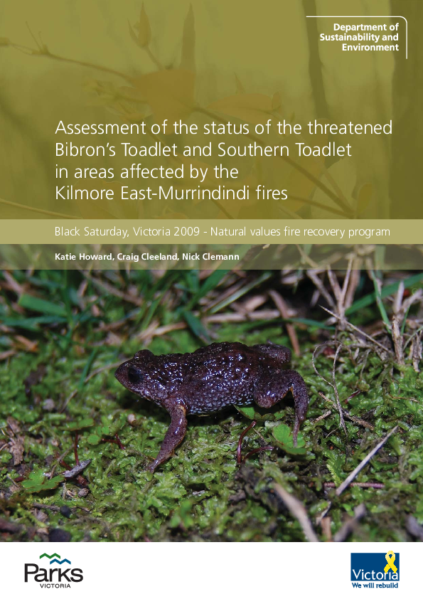 (PDF) Assessment of the Status of the Threatened Bibron's Toadlet and ...