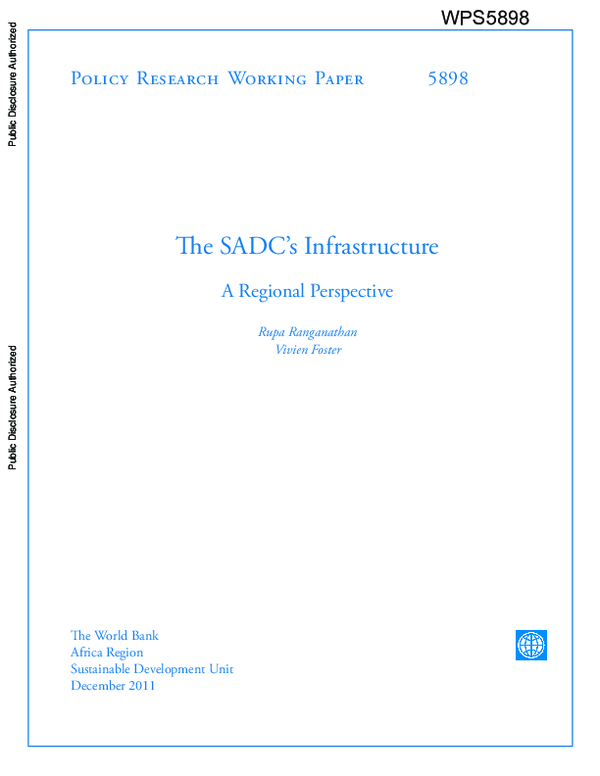 (PDF) The SADC's Infrastructure: A Regional Perspective