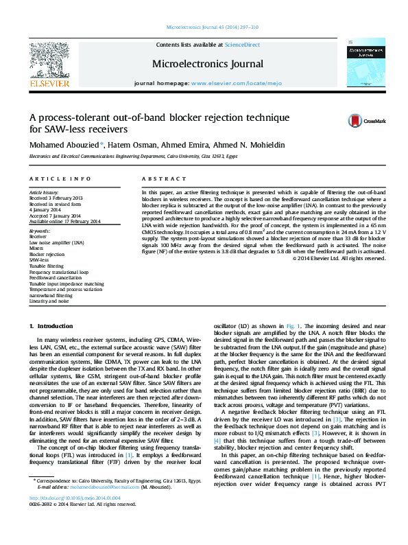 (PDF) A process-tolerant out-of-band blocker rejection technique for ...