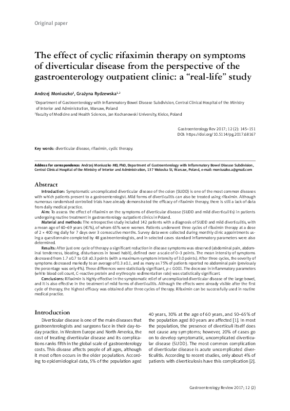 (PDF) The effect of cyclic rifaximin therapy on symptoms of ...