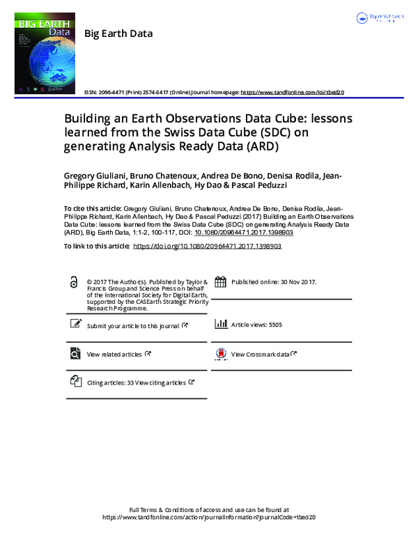 (PDF) Building an Earth Observations Data Cube: lessons learned from ...