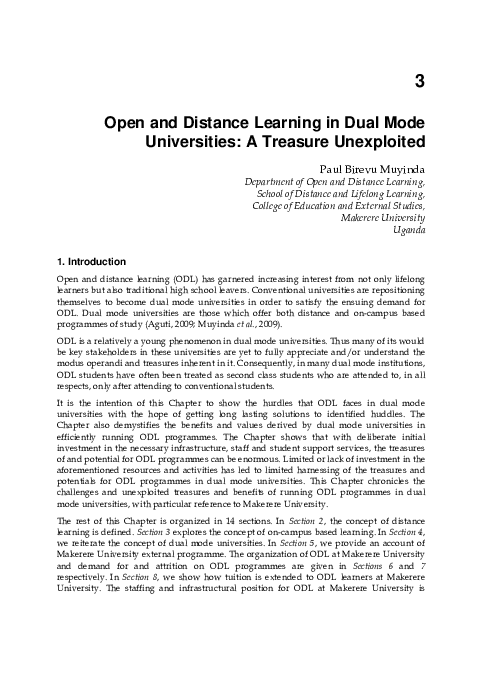 (PDF) Open and Distance Learning in Dual Mode Universities: A Treasure ...