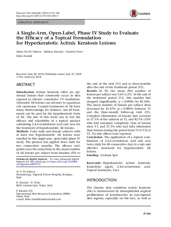(PDF) A Single-Arm, Open-Label, Phase IV Study to Evaluate the Efficacy ...