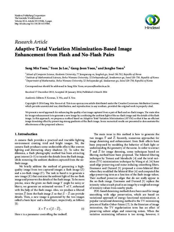 (PDF) Adaptive total variation minimization-based image enhancement ...