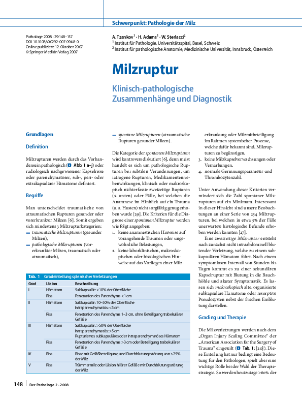 (PDF) Milzruptur