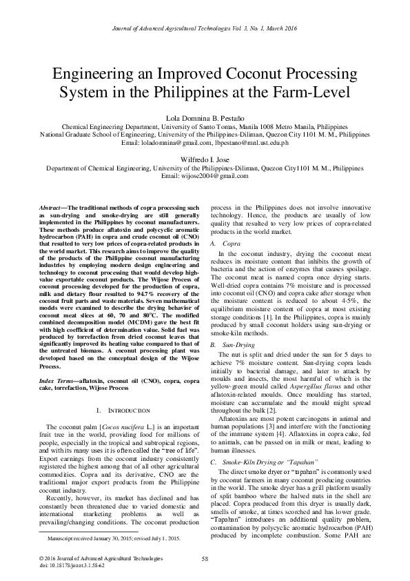 (PDF) Engineering an Improved Coconut Processing System in the ...