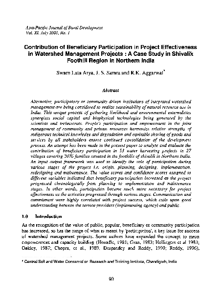 (PDF) Contribution of Beneficiary Participation in Project ...