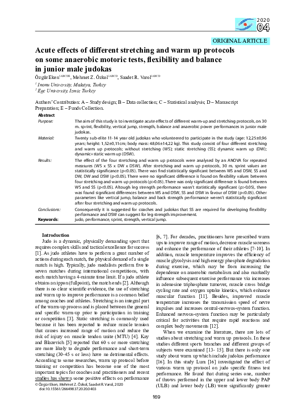 (PDF) Acute effects of different stretching and warm up protocols on some anaerobic motoric ...