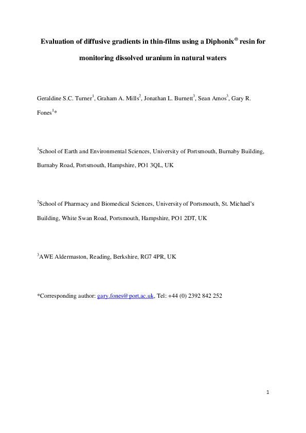 (PDF) Evaluation of diffusive gradients in thin film (DGT) samplers for ...