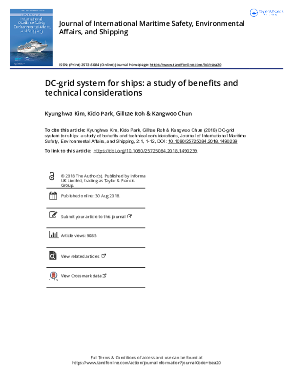 (PDF) DC-grid system for ships: a study of benefits and technical ...