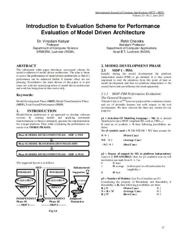 (PDF) Introduction to Evaluation Scheme for Performance Evaluation of ...
