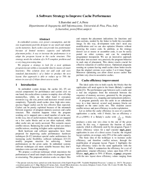 (PDF) A software strategy to improve cache performance