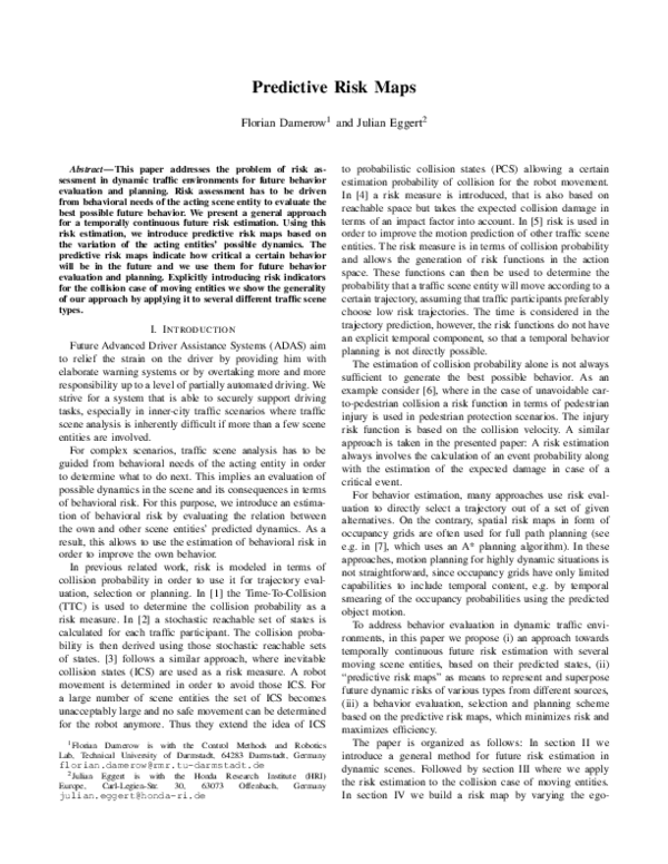 (PDF) Predictive risk maps