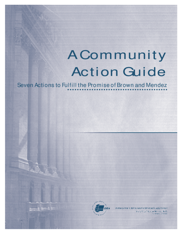 (PDF) A Community Action Guide: Seven Actions to Fulfill the Promise of ...