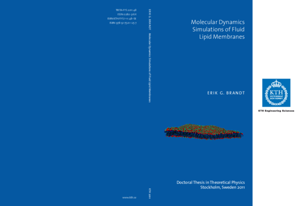 (PDF) Molecular Dynamics Simulations of Fluid Lipid Membranes