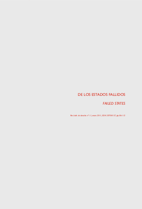 (PDF) De Los Estados Fallidos