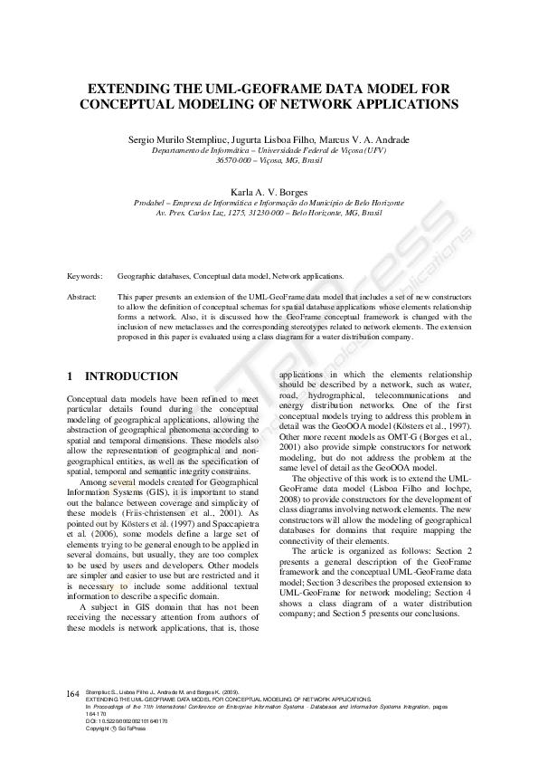 Pdf Extending The Uml Geoframe Data Model For Conceptual Modeling Of