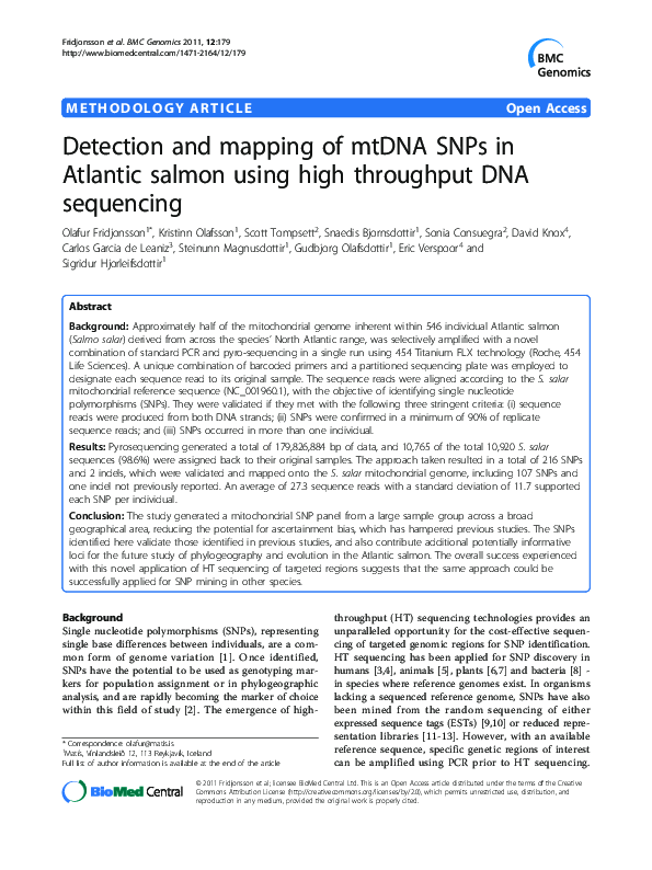 (PDF) BMC Genomics | Full text | Detection and mapping of mtDNA