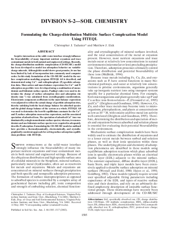 (PDF) Formulating the Charge-distribution Multisite Surface ...