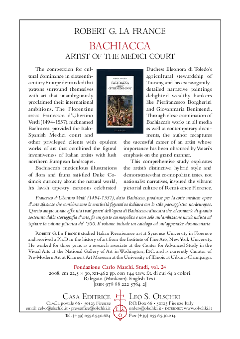 (PDF) Bachiacca : artist of the Medici court