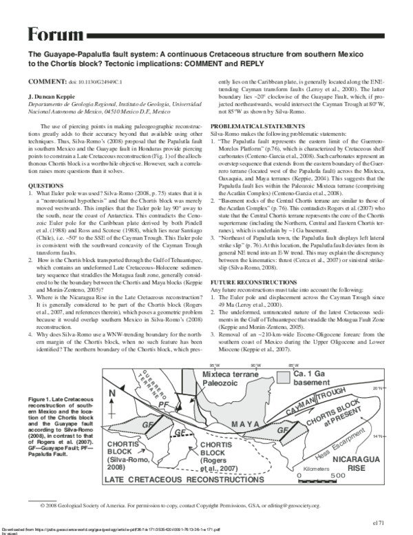 (PDF) The Guayape-Papalutla fault system: A continuous Cretaceous ...