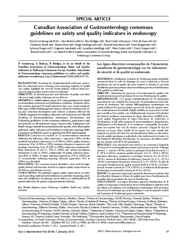 (PDF) Canadian Association of Gastroenterology consensus guidelines on ...