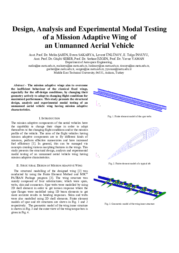 (PDF) Design, Analysis and Experimental Modal Testing of a Mission ...