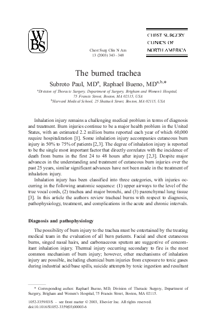 (PDF) The burned trachea
