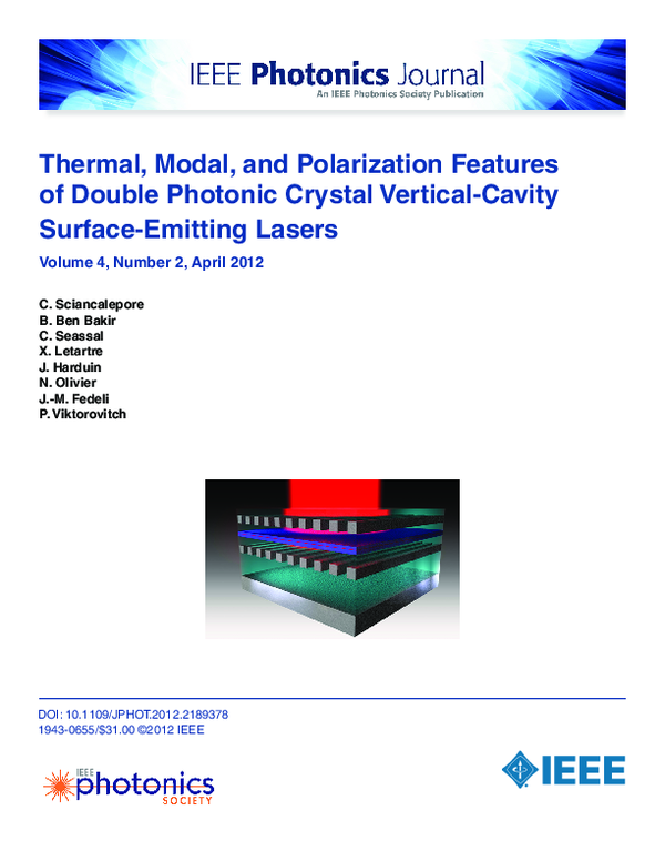 (PDF) Thermal, Modal, and Polarization Features of Double Photonic Crystal Vertical-Cavity ...