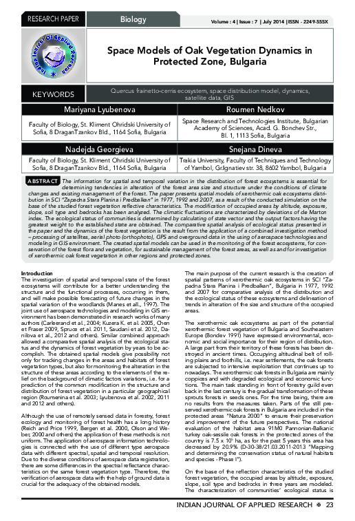 (PDF) Ecological Space Modeling as a Pattern for Forest Vegetation ...