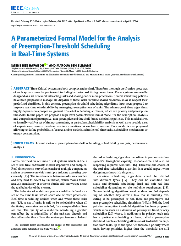 (PDF) A Parameterized Formal Model for the Analysis of Preemption-Threshold Scheduling in Real ...