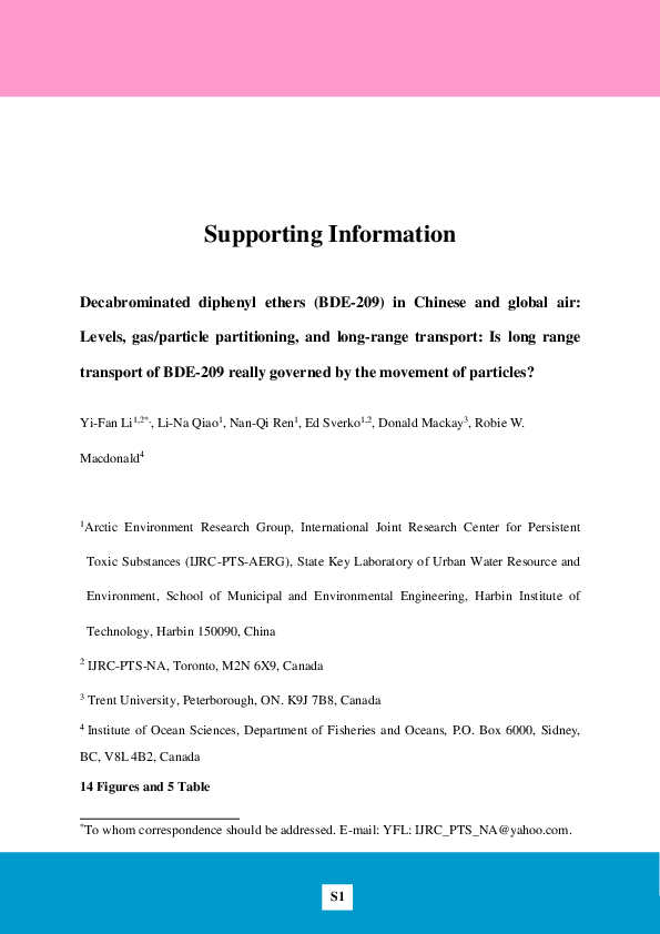 (PDF) Decabrominated Diphenyl Ethers (BDE-209) in Chinese and Global ...