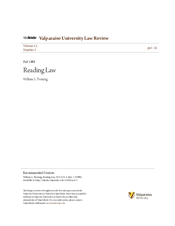 (PDF) Reading Law*
