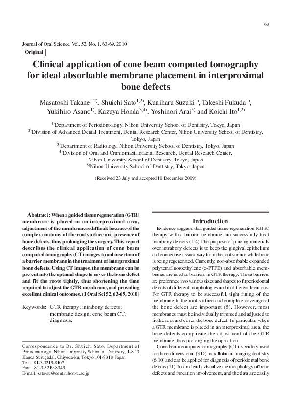 (PDF) Clinical application of cone beam computed tomography in dental implant