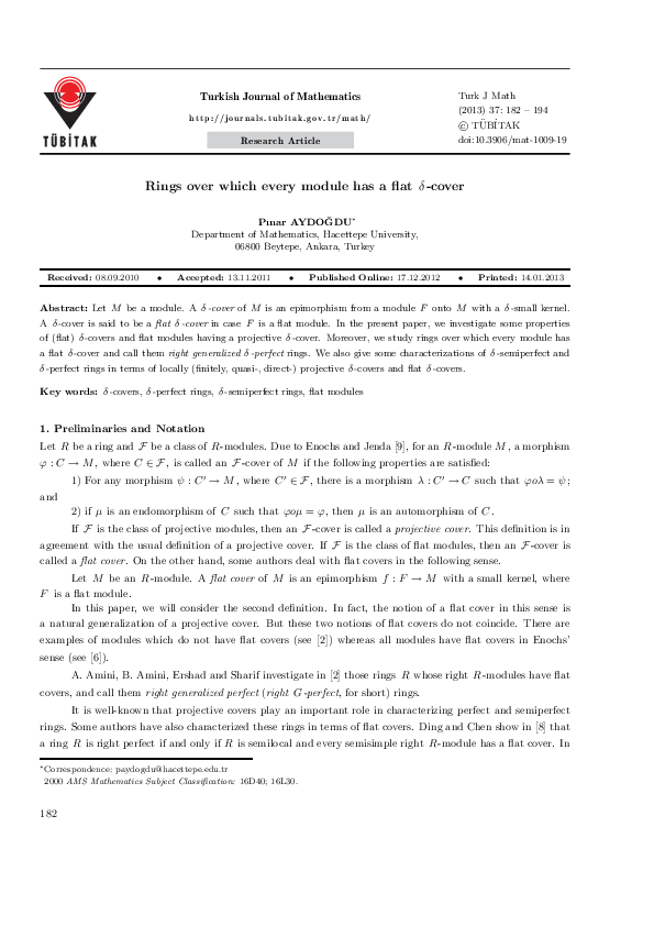 (PDF) Rings over which every module has a flat delta-cover