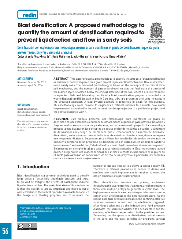 Pdf Blast Densification A Proposed Methodology To Quantify The Amount Of Densification