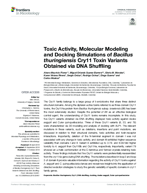 (PDF) {"__content__"=>"Toxic Activity, Molecular Modeling and Docking ...